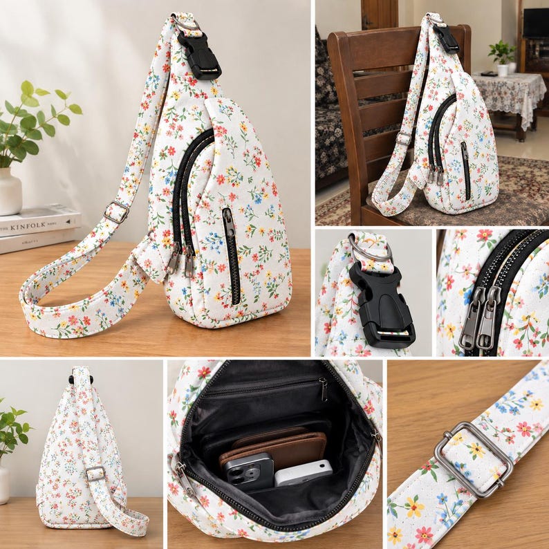 DIY Sling Bag Sewing Pattern, Crossbody Bag PDF Pattern, Shoulder Bag ...