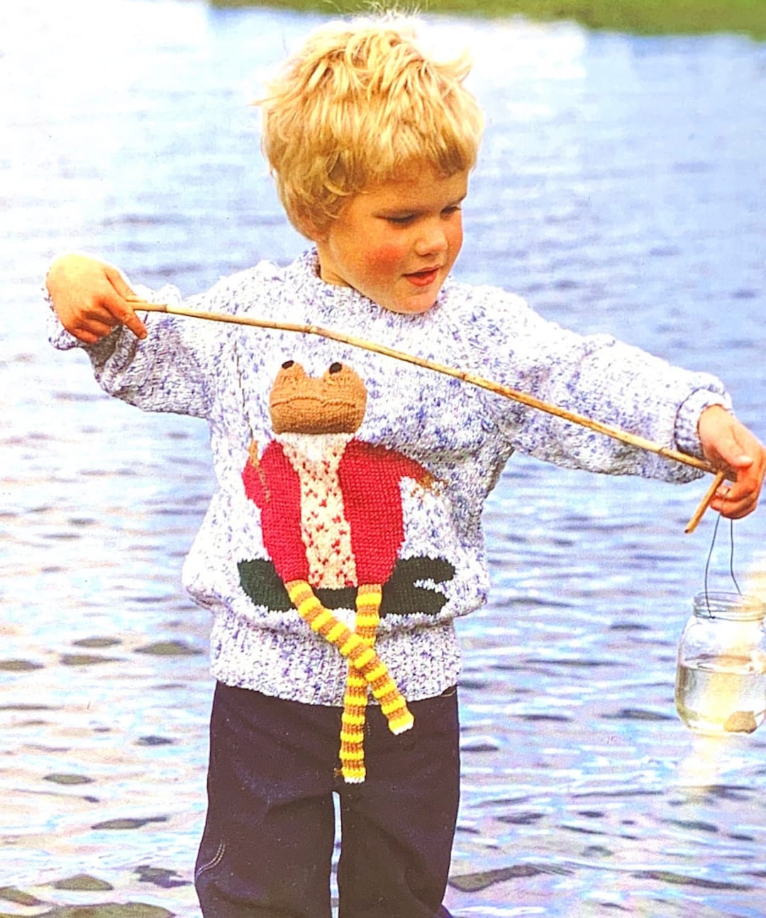 Knitting Pattern Children & Adult, Mr. Jeremy Fisher, Beatrix Potter ...