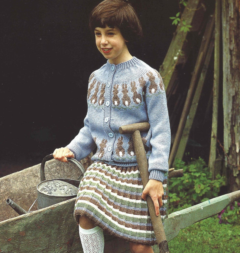 Knitting Pattern Childrens, Peter Rabbit Sweater Jumper Digital Instant ...