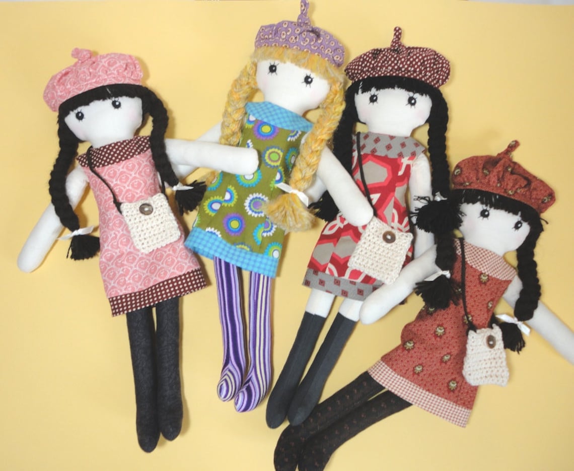Cloth Doll Rag Doll Pdf Pattern With Detailed Instructions - Lisa - Etsy