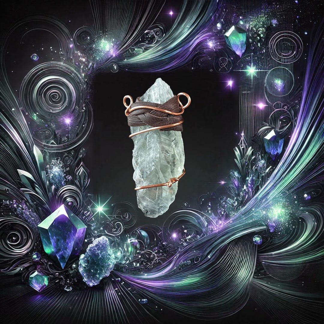 Green Amethyst Necklace: Gateway to the Ethereal Realms - Etsy