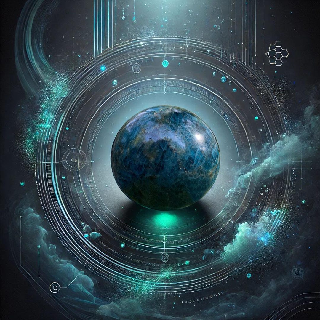 Orb of Sacred Vision: Eye of Isis | Blue Apatite Crystal Sphere - Etsy