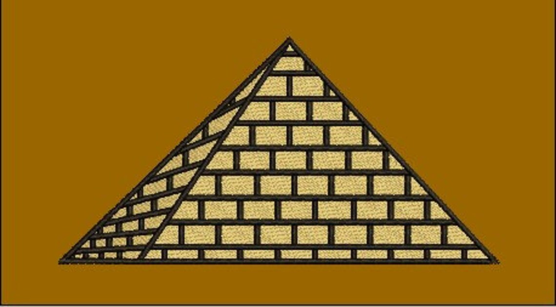 Pyramid Embroidery Design - Etsy