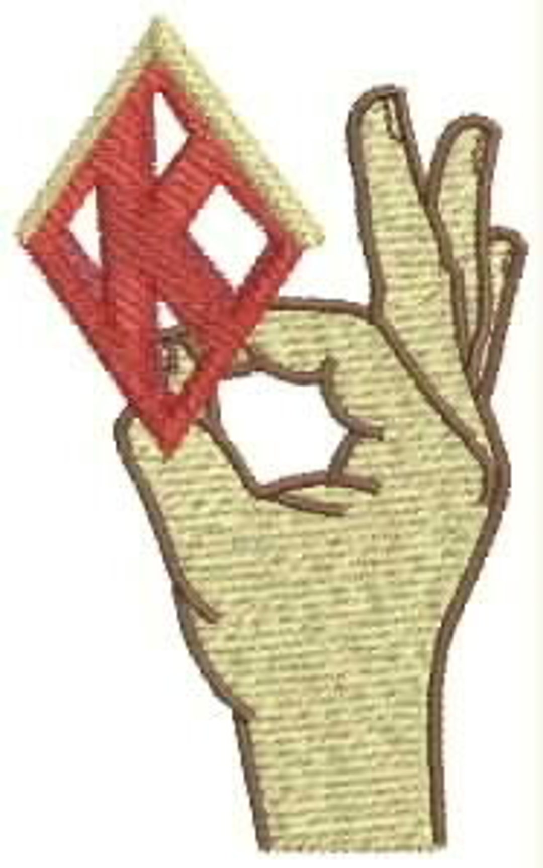 K Hand Sign Embroidery Design 6 Formats INCLUDED - Etsy