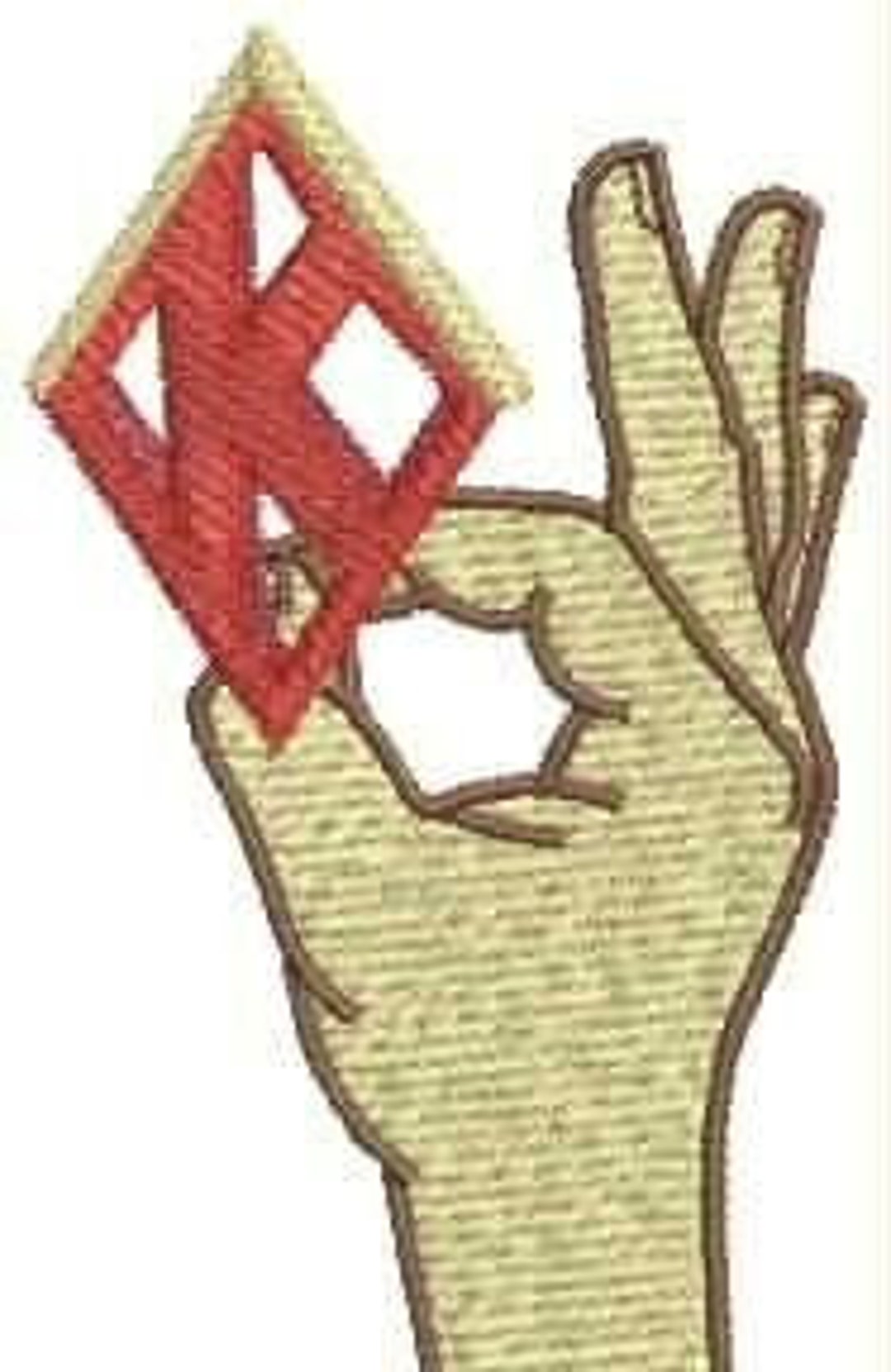 K Hand Sign Embroidery Design 6 Formats INCLUDED - Etsy