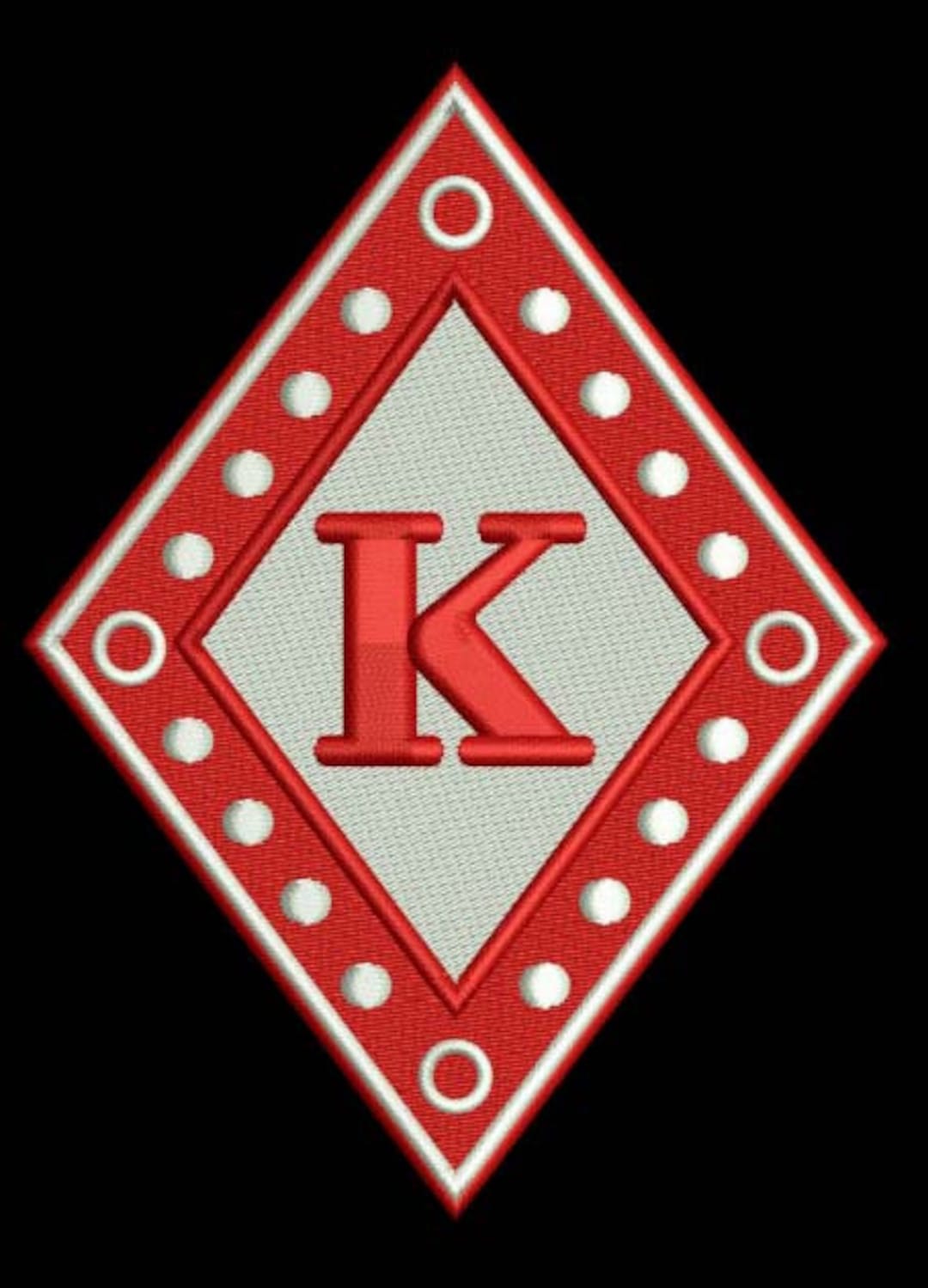 K Embroidery Design, K Embroidery, Multiple Formats, Digital Download ...