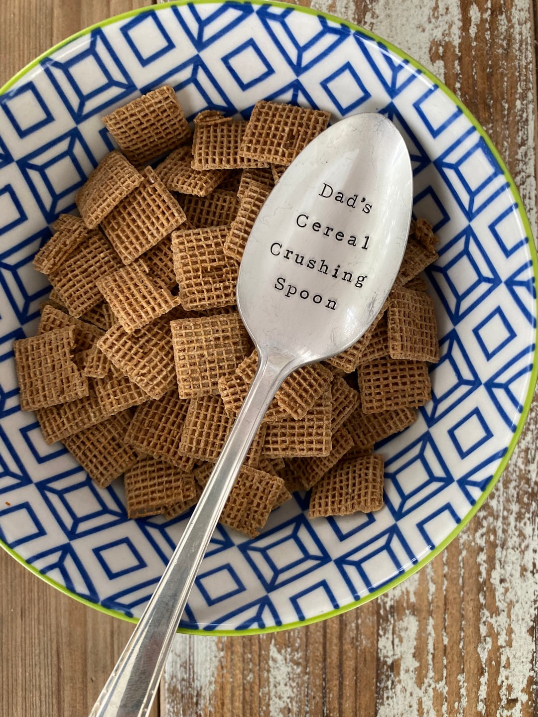 Hand Stamped "dad's Cereal Crushing Spoon" Vintage Spoon Hand Stamped ...