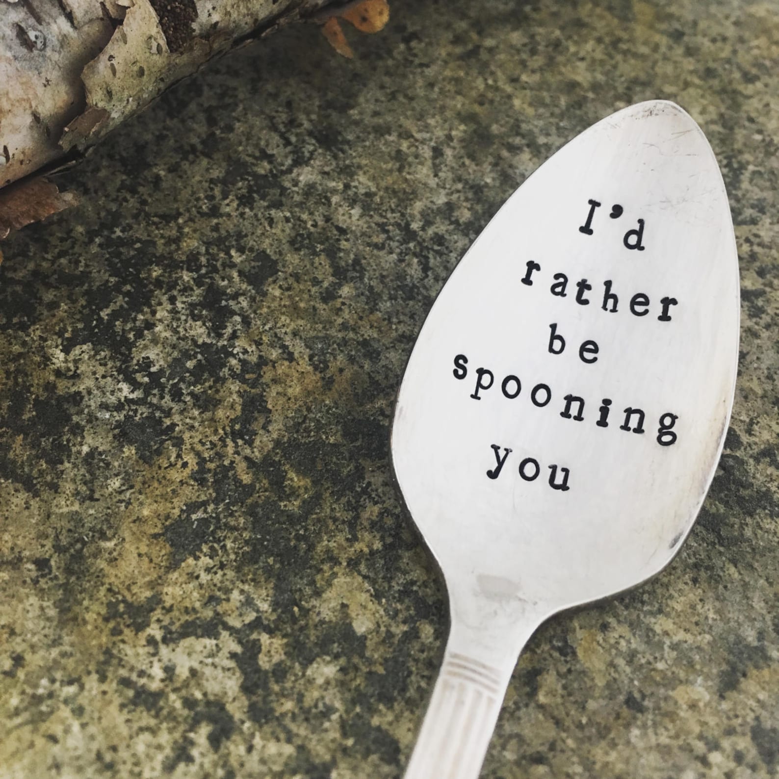Hand Stamped "i'd Rather Be Spooning You" Spoon, Vintage Hand Stamped ...