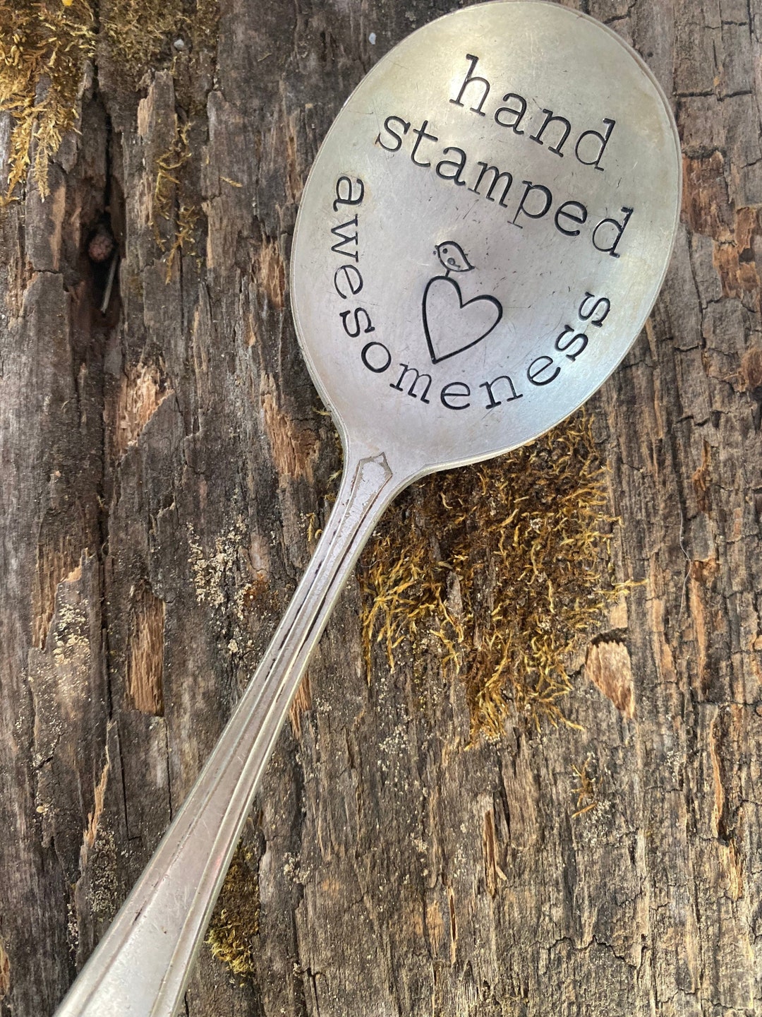Custom Hand Stamped Silverware, Your Words on Vintage Stamped Spoons ...