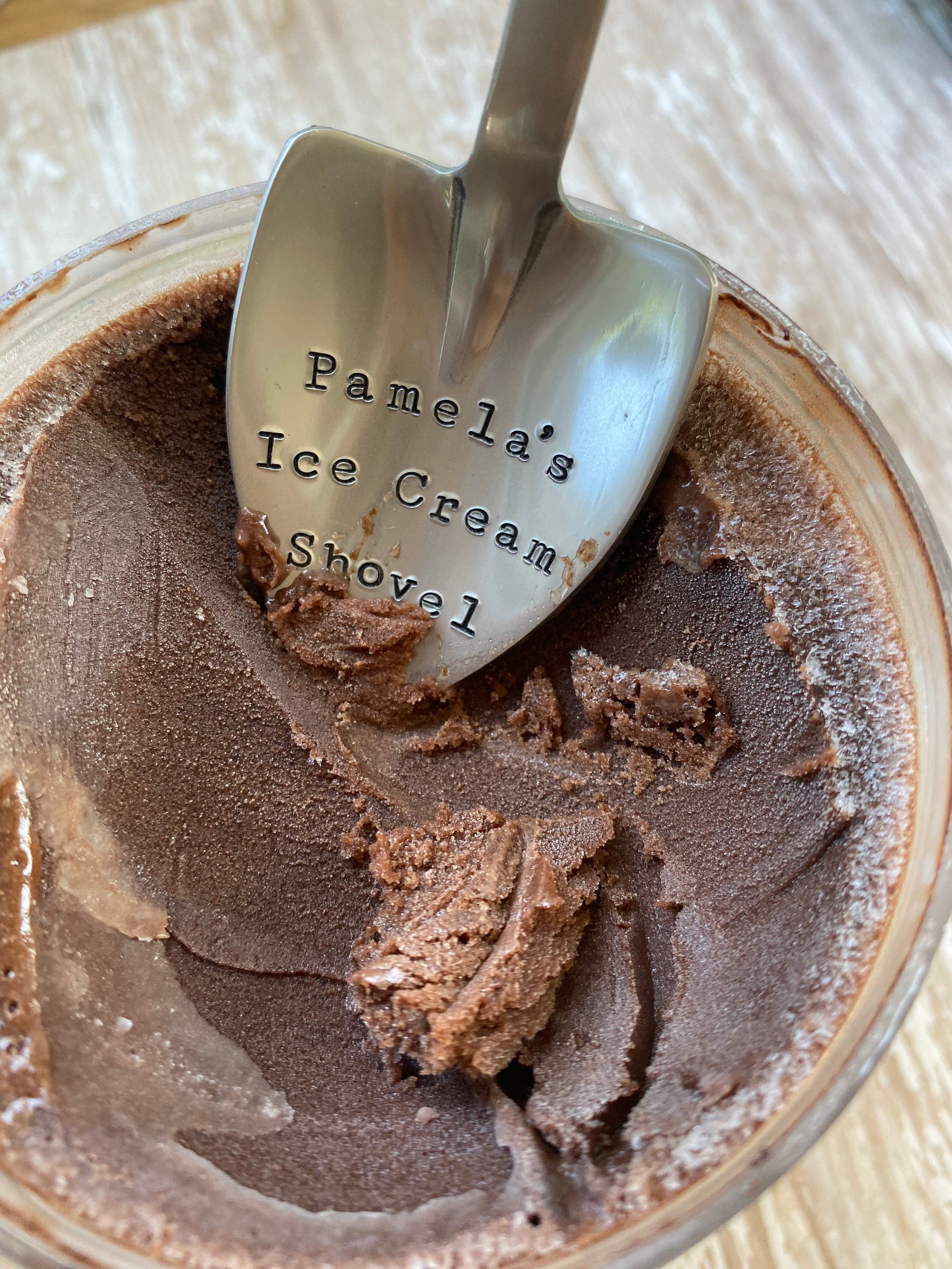Hand Stamped Ice Cream Shovel personalized ice | Etsy