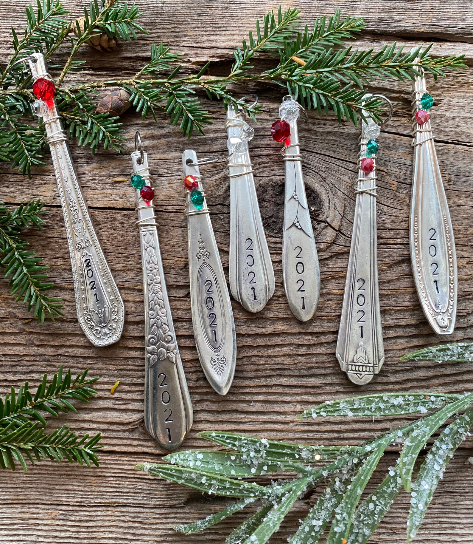 Vintage Spoon Handle Hand Stamped Holiday Ornament - Personalized ...