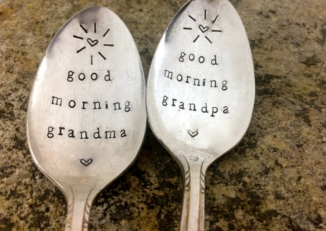 Hand Stamped good Morning Grandma good | Etsy