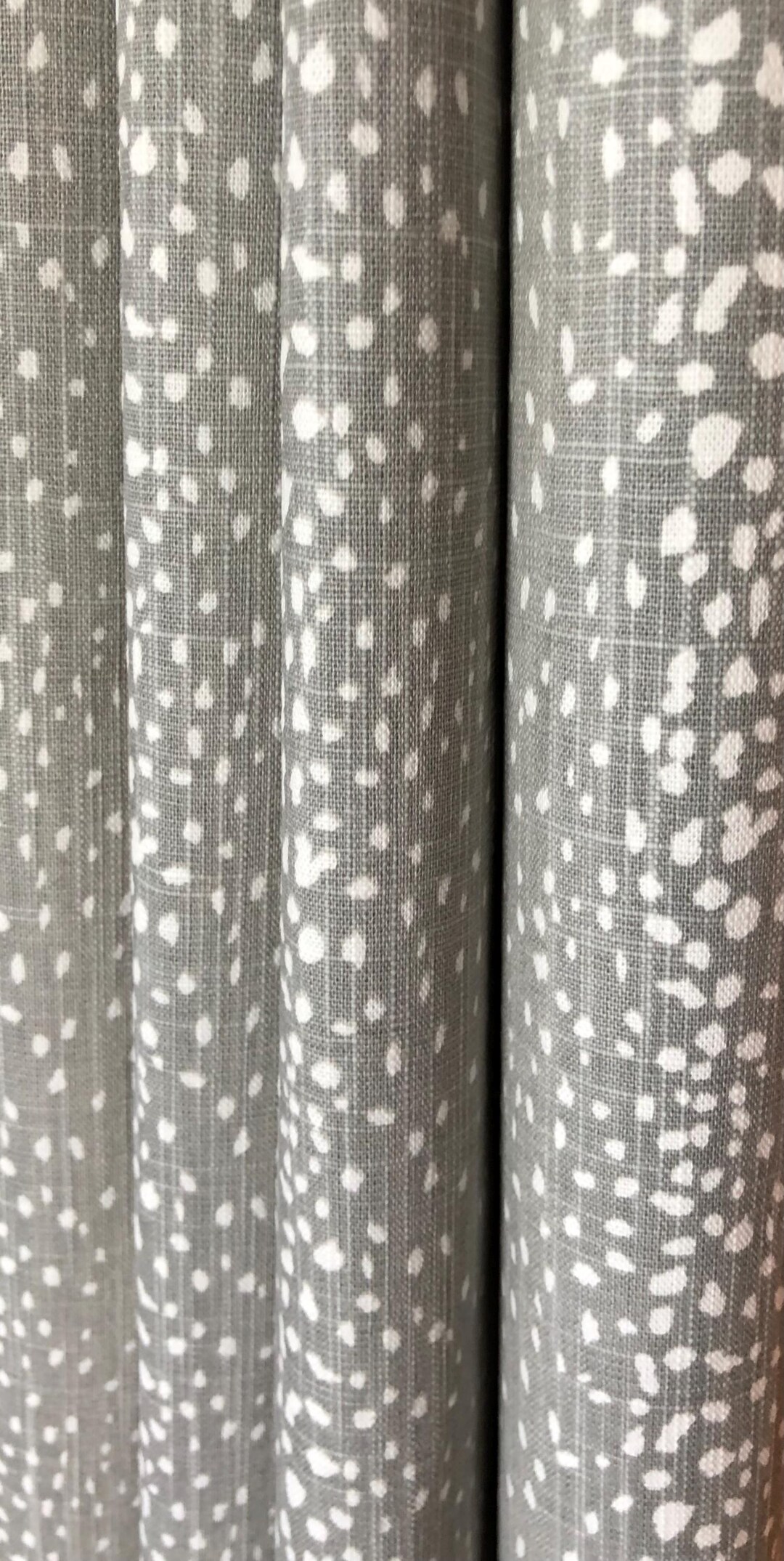 French Grey Antelope Deer Fawn Animal Print Curtains, Cafe Kitchen ...