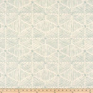 Snowy (blue-green) Cream Natural Heni Curtains, Rod Pocket, 1 Panel - Etsy