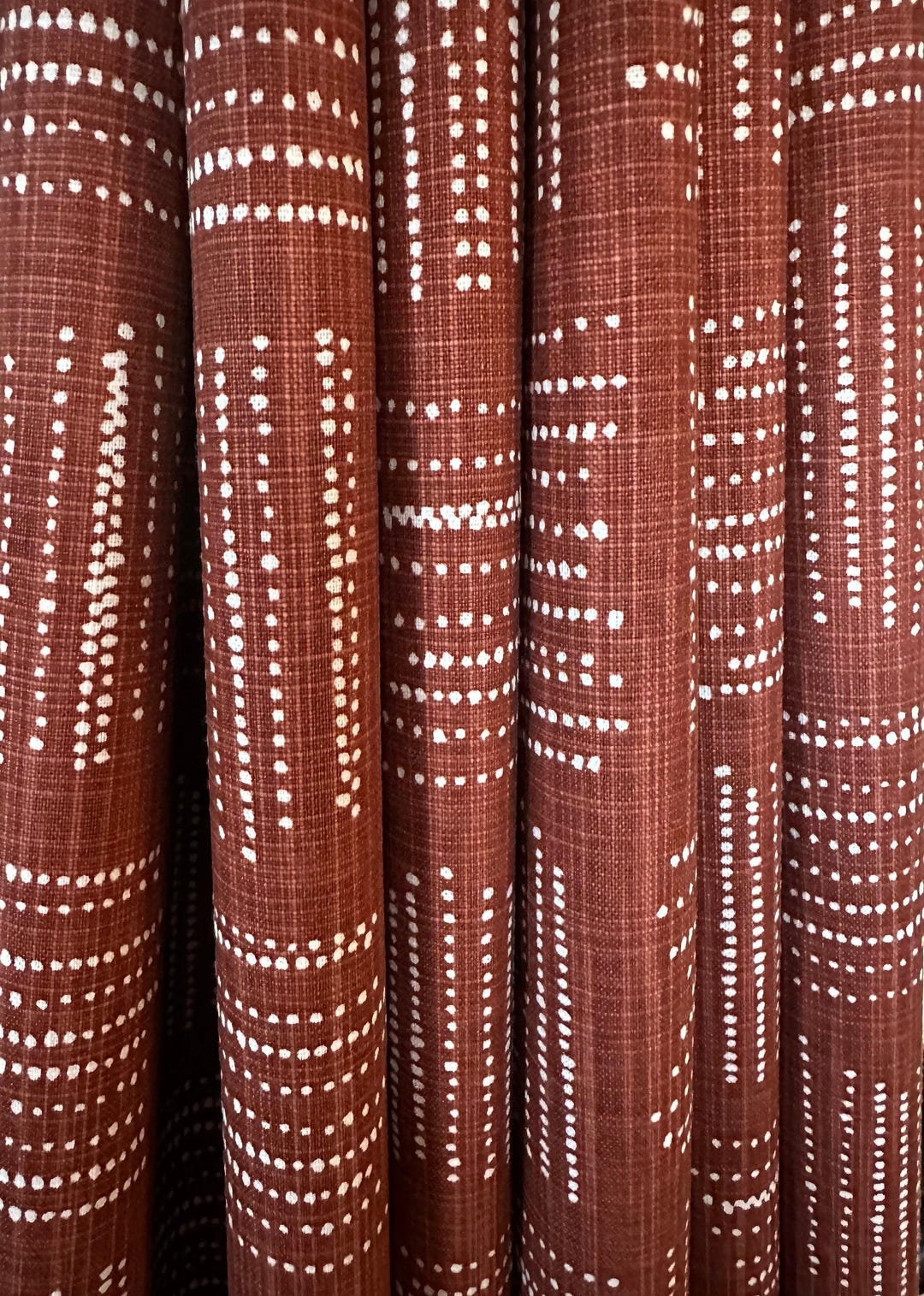 Brave Sierra Rust Cotton Curtains, Cafe Kitchen Size, Valance - Made to ...