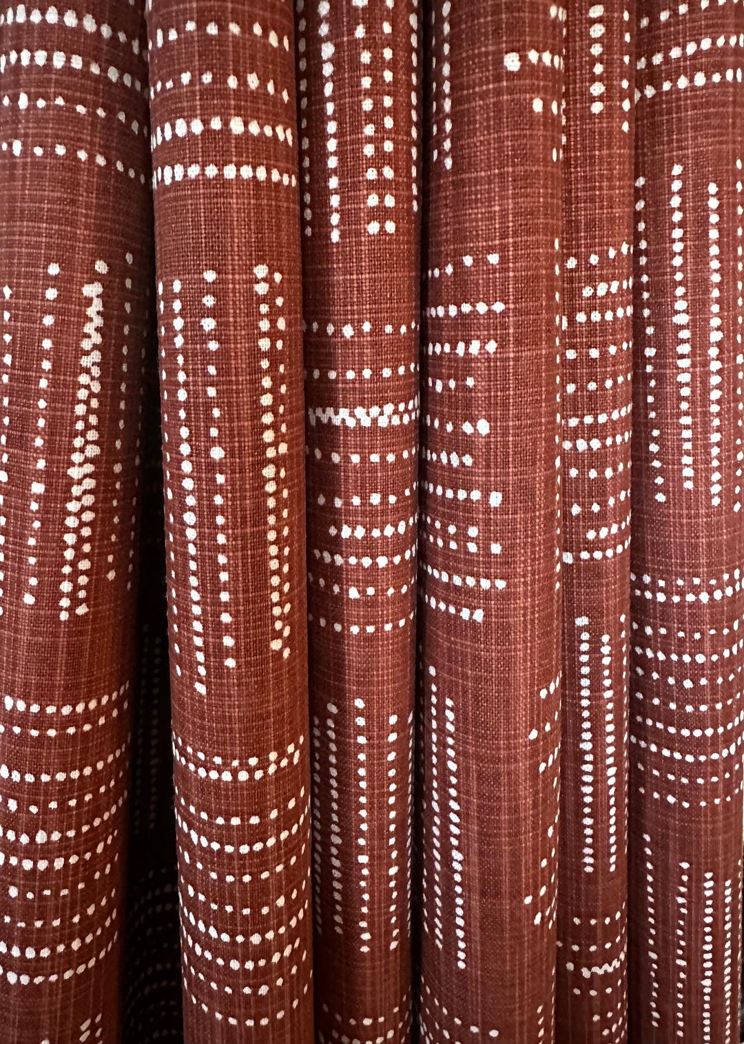 Brave Sierra Rust Cotton Curtains, Cafe Kitchen Curtains, Dining Room ...