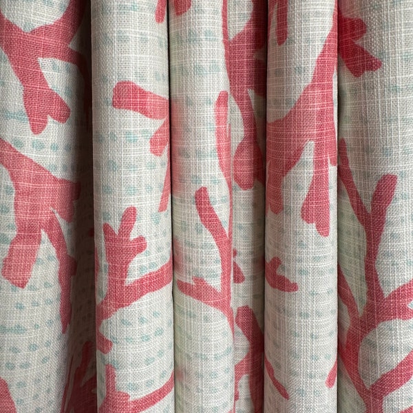 Coral Curtains - Etsy
