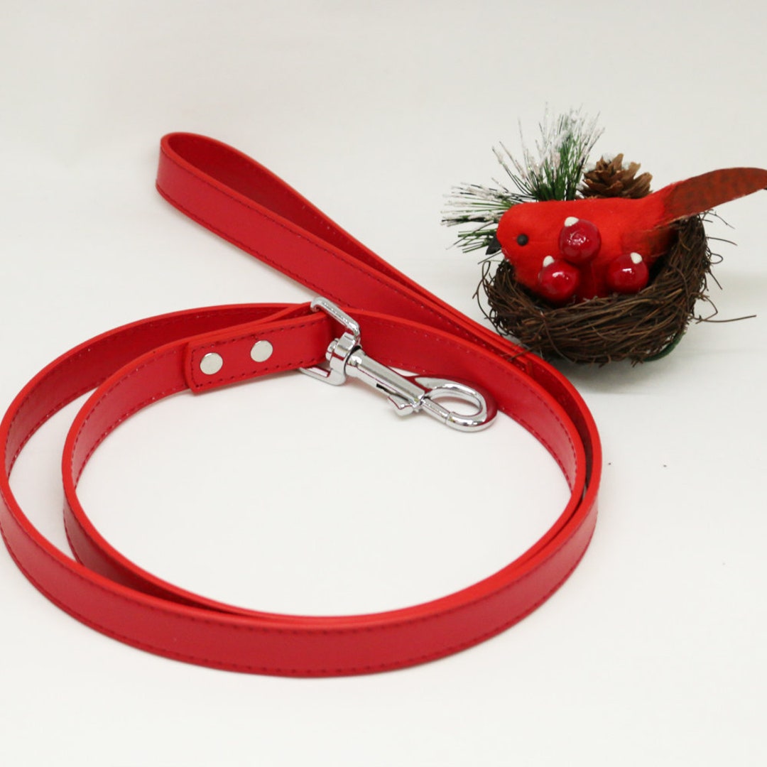 Red Dog Leash, Red Leather Leash, Dog Lovers, Dog Leash, Custom Red ...