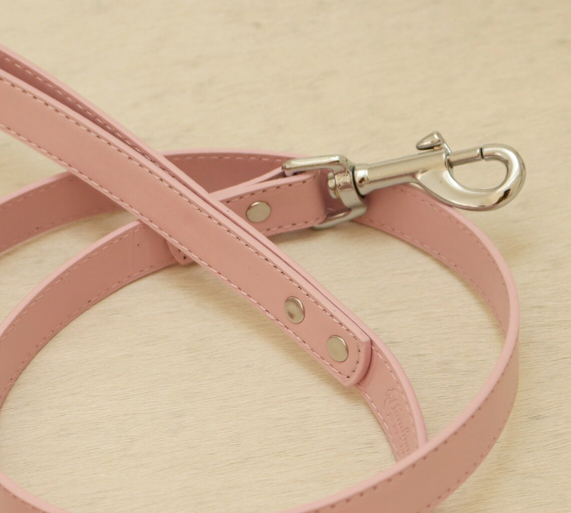 Pink Dog Leash Pet Accessorypink Leather Leash Dog Lovers | Etsy