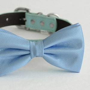 Blue Bow Tie Dog Collar Blue Black Gray Brown Ivory Royal - Etsy