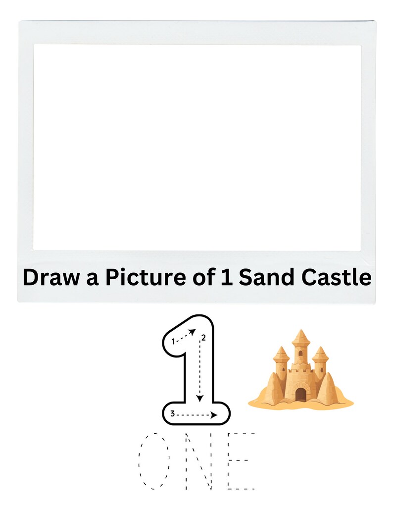 Summer Number Tracing Printable Fun Printable Summer Activity Engaging ...