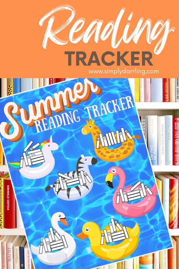 Digital Summer Reading Tracker Printable Summer Reading Log | Etsy