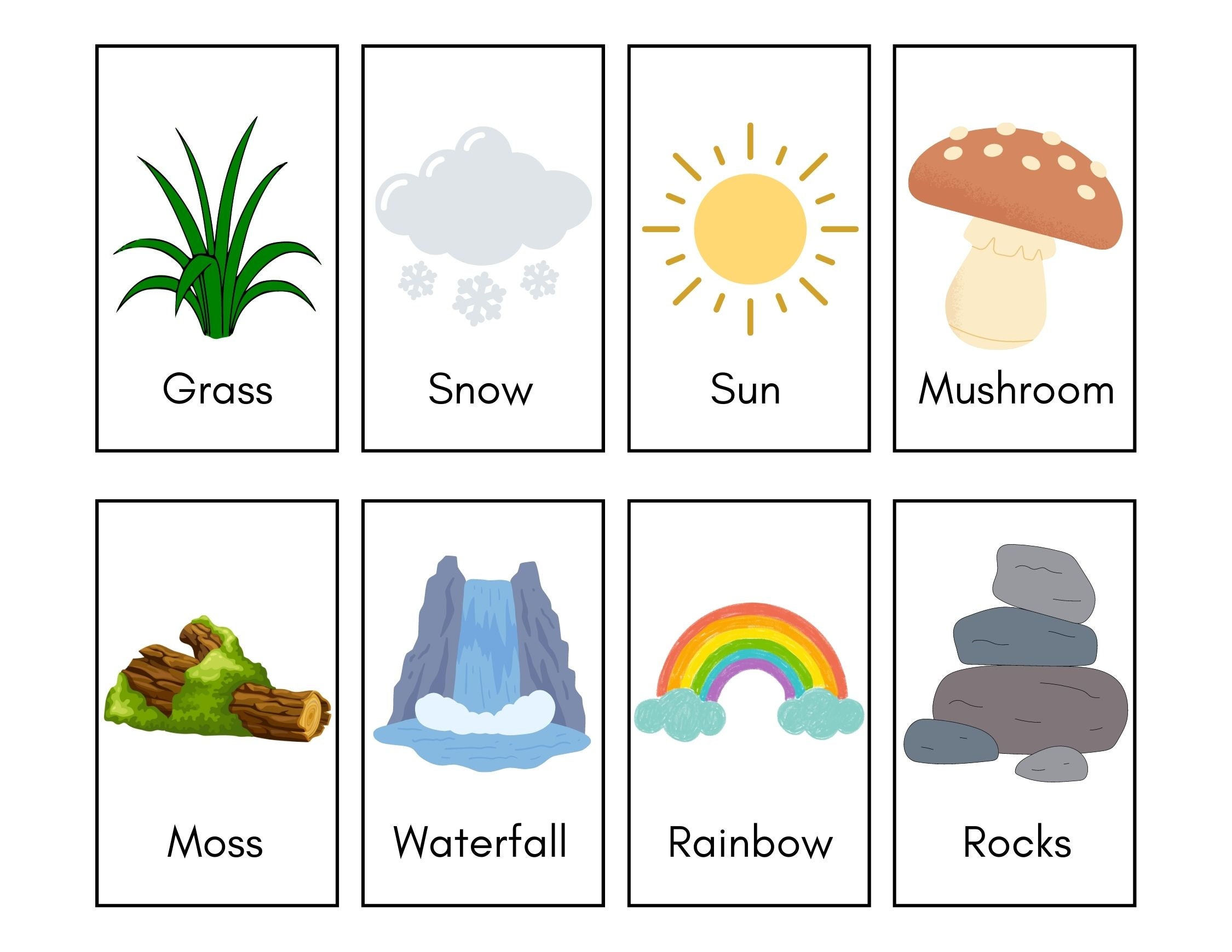 Printable Nature Themed Memory Game | Fun and Educational Game for Kids ...