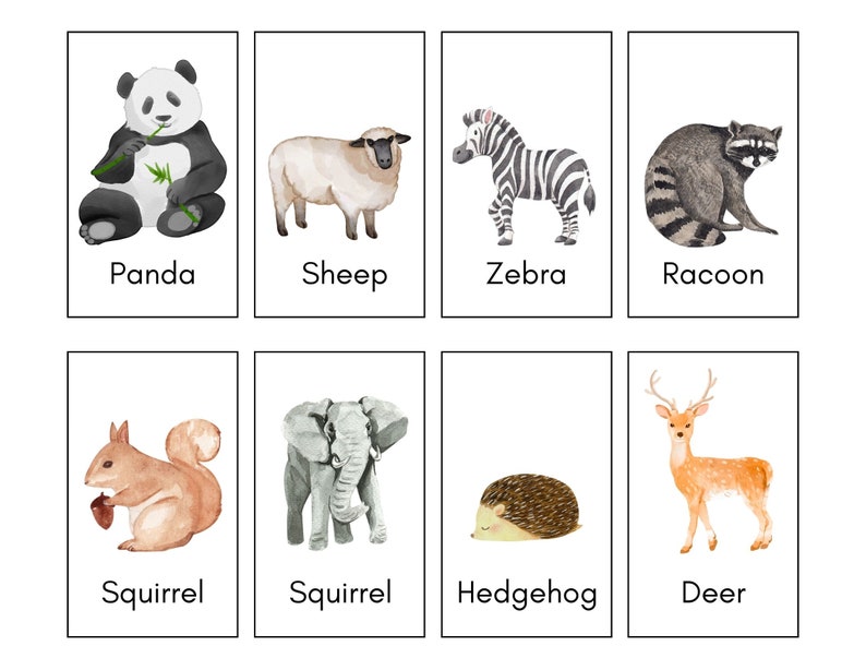 Printable Animal Themed Memory Game | Fun and Educational Game for Kids ...