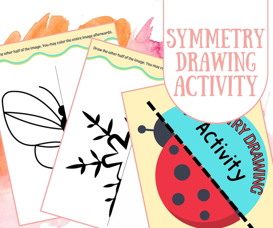 Printable Symmetry Drawing Activity, Digital Symmetry Drawing Activity ...