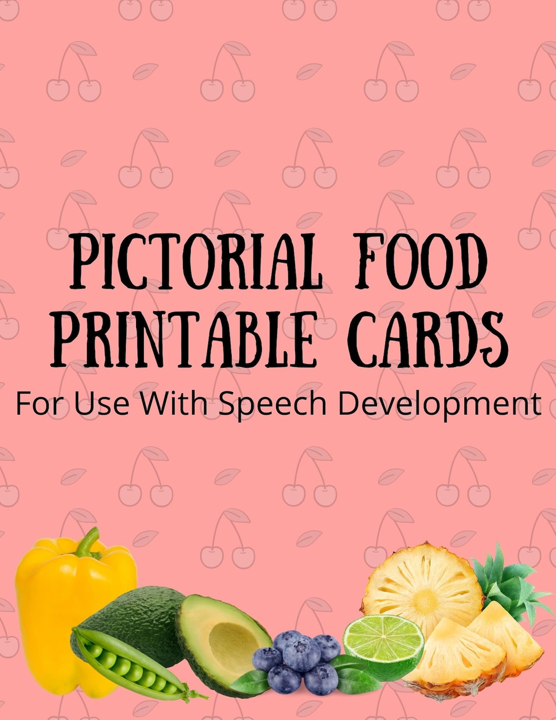 Pictorial Food Printable Cards Digital Download, Speech Development ...