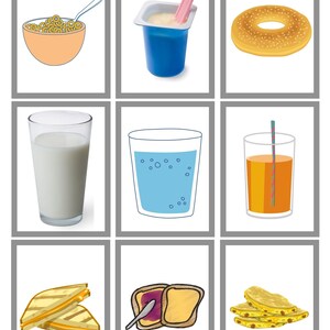 Pictorial Food Printable Cards Digital Download, Speech Development ...