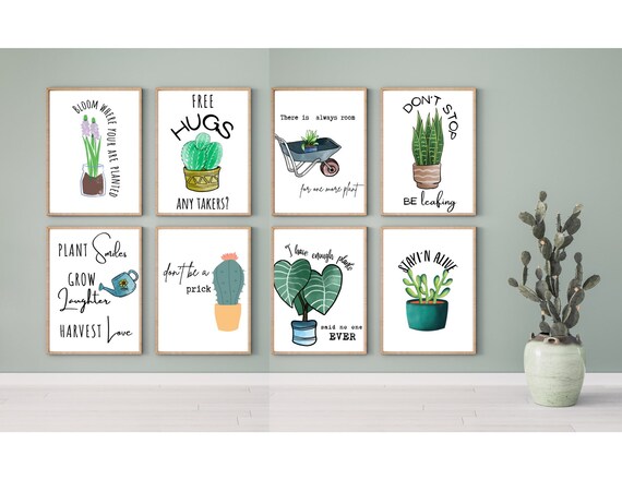 Printable Plant Wall Art 8.5x11 Printable Plant Wall Art | Etsy