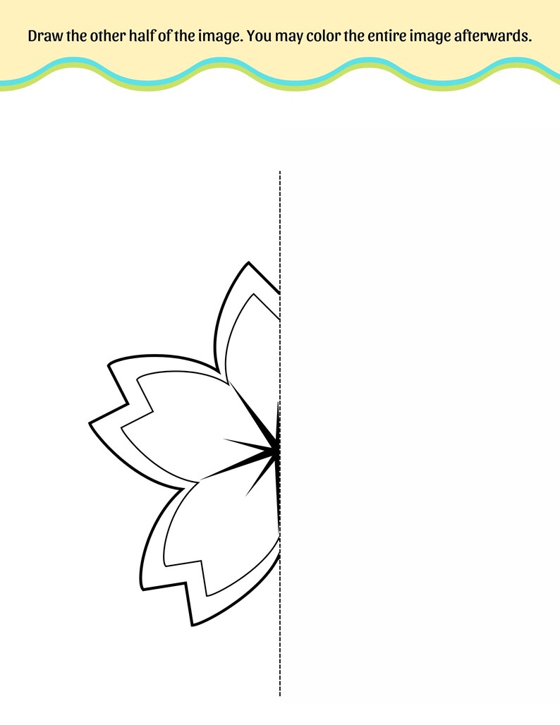 Printable Symmetry Drawing Activity, Digital Symmetry Drawing Activity ...