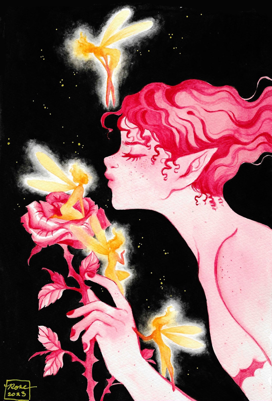 Watercolor Fae // 5x7 Art Print - Etsy