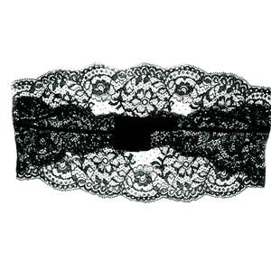 Bra Lingerie 20's Black // Undies in Sheer Soft French Lace Handmade of ...