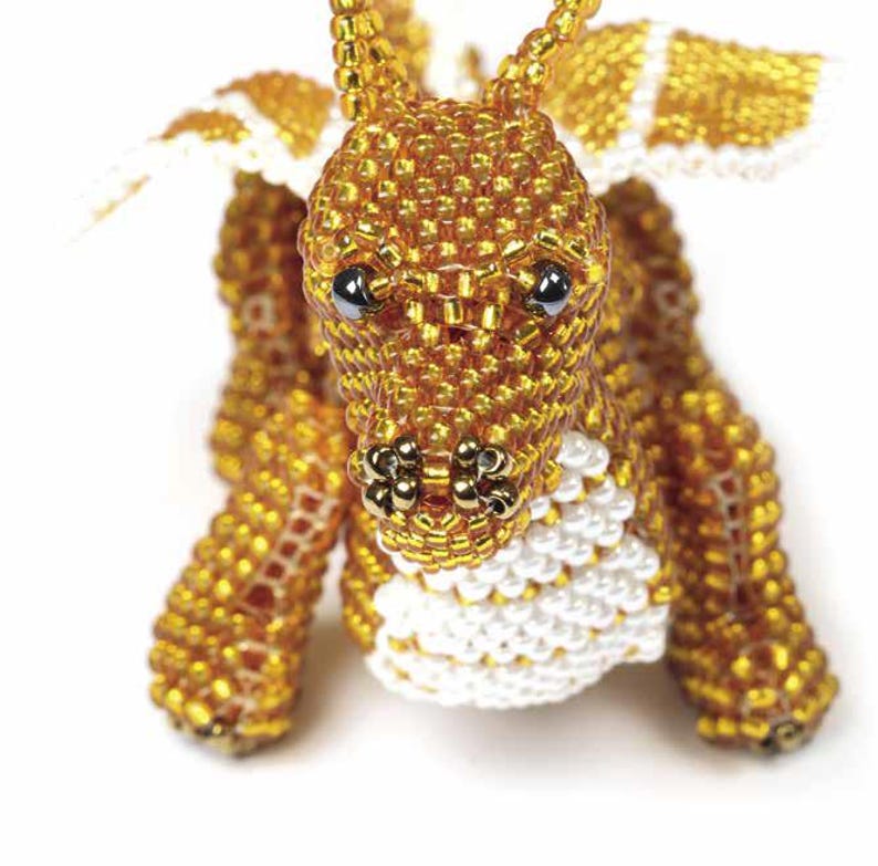 3D Seed Bead Dragon Pattern | Helios | Peyote | Miyuki Beads | PDF Instant Download - Etsy