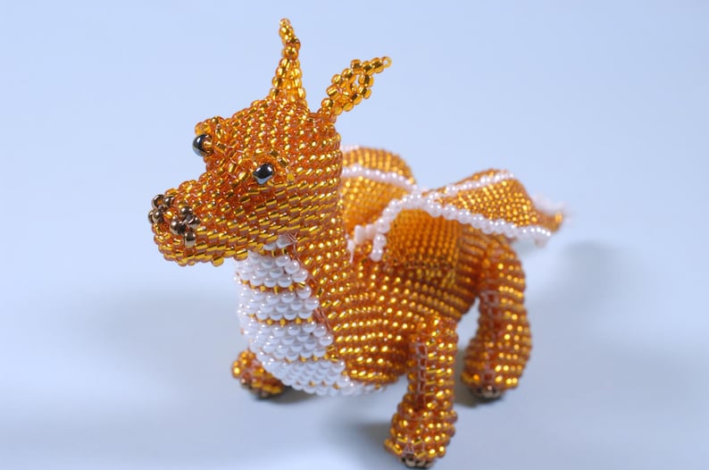 3D Seed Bead Dragon Pattern | Helios | Peyote | Miyuki Beads | PDF ...