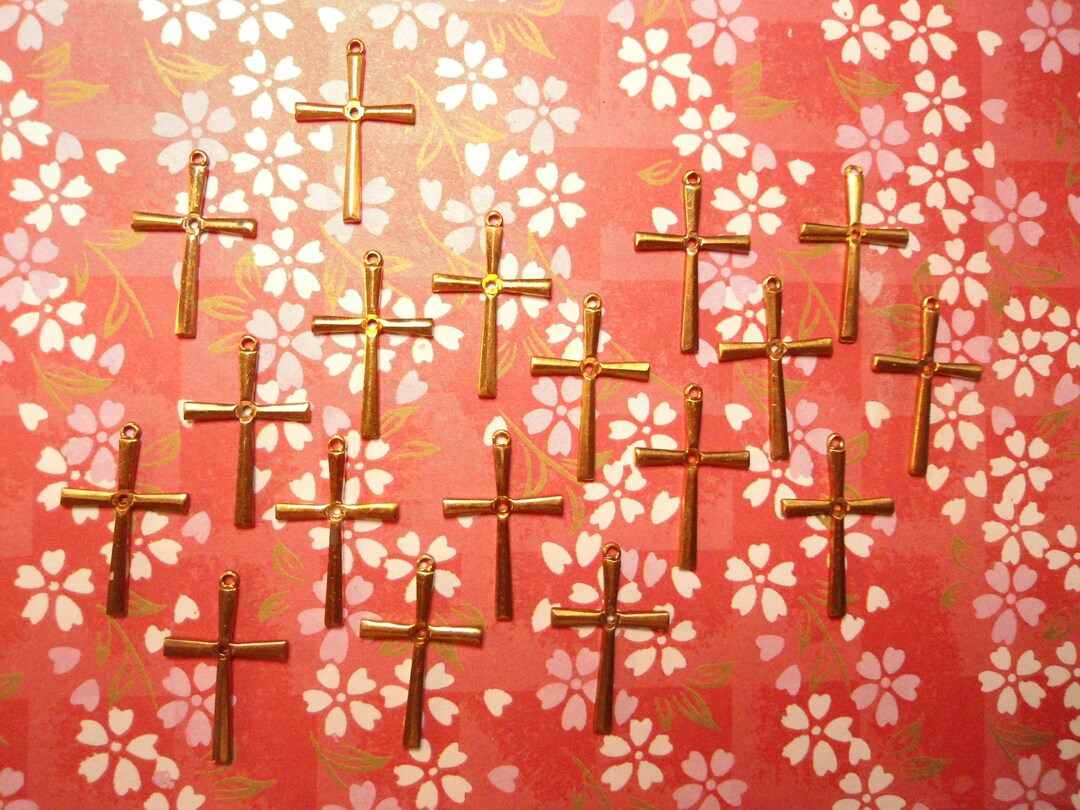 18 Brass Crosses With 1-1/2mm Setting - Etsy