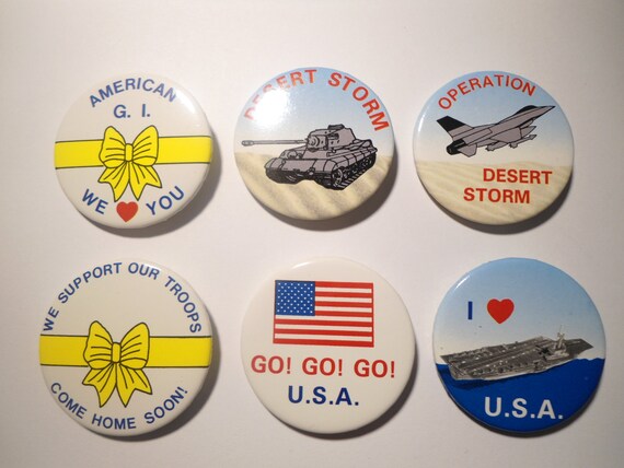 6 Vintage Assorted Desert Storm Military G.I. U.S.A. Pins | Etsy