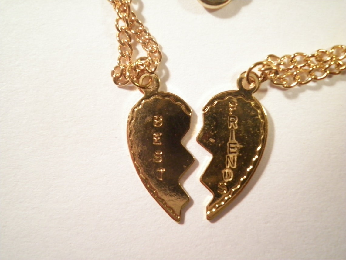 1 Set of Goldplated Best Friends Necklaces - Etsy