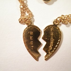1 Set of Goldplated Best Friends Necklaces - Etsy