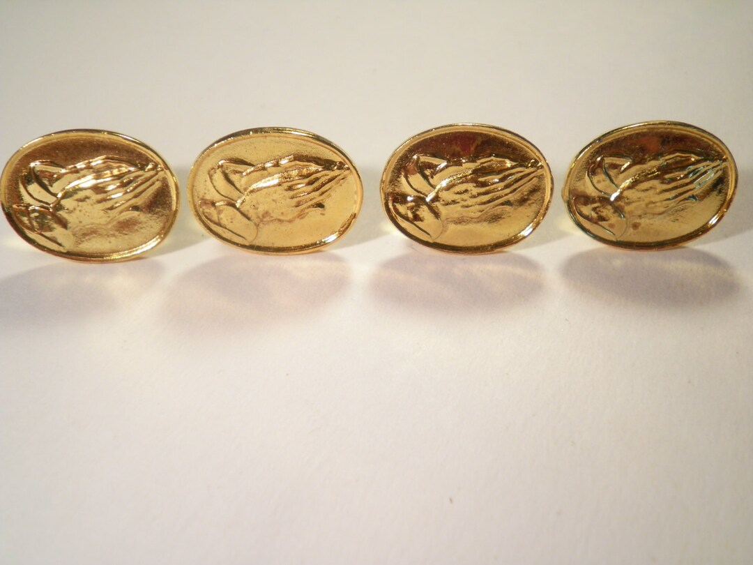 4 Goldplated Praying Hands Pins - Etsy