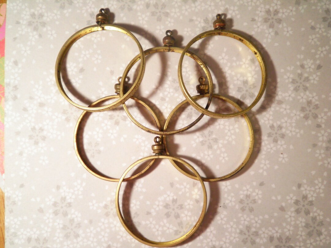 4 Vintage Brass 38mm Eisenhower Liberty Dollar Coin Holders Bezels - Etsy