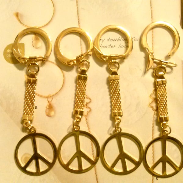 Peace Sign Key Chain - Etsy