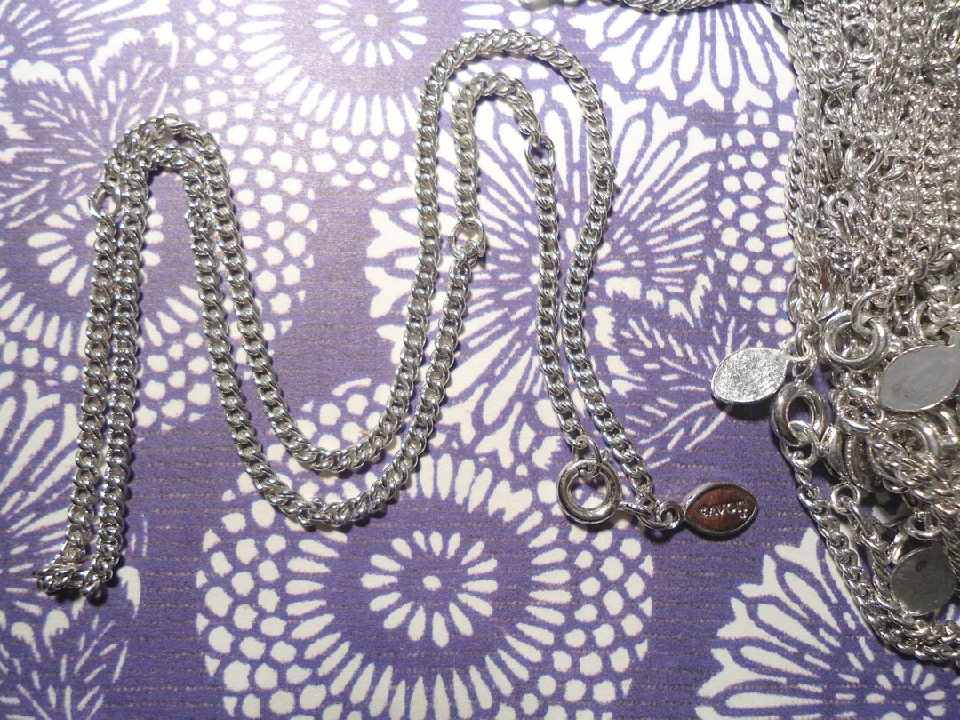 4 Silverplated 16 Avon Curb Chains Necklaces - Etsy