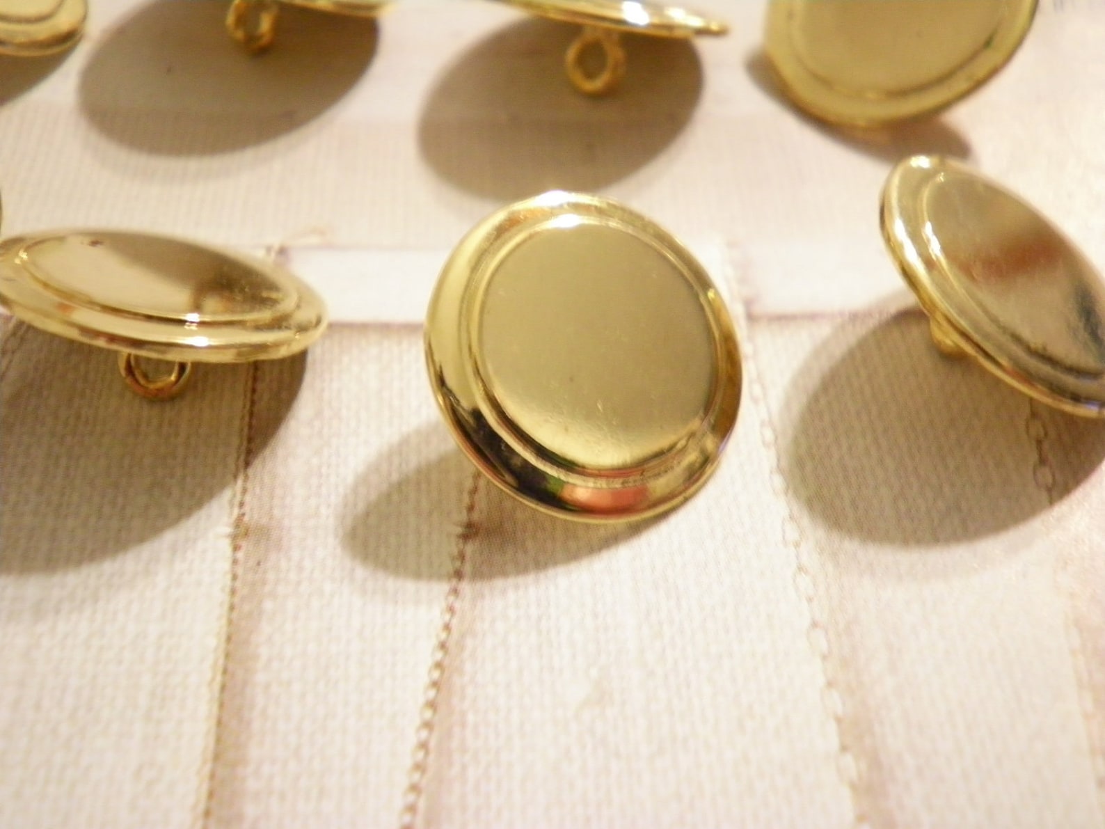 12 Goldplated 16mm Metal Buttons With Loop - Etsy