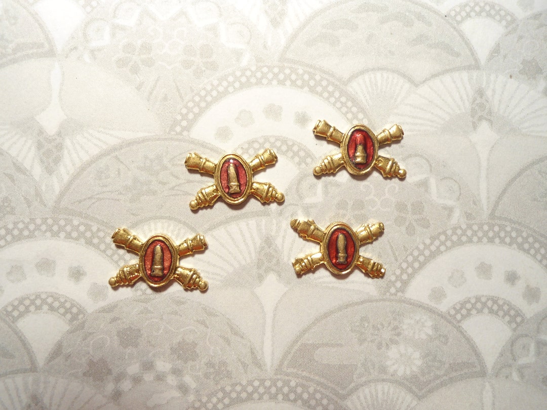 4 Vintage 12mm Military Army Ordinance Stampings Badges Lapel Pins - Etsy