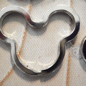 1 Silverplated Mickey Mouse Key Rings - Etsy