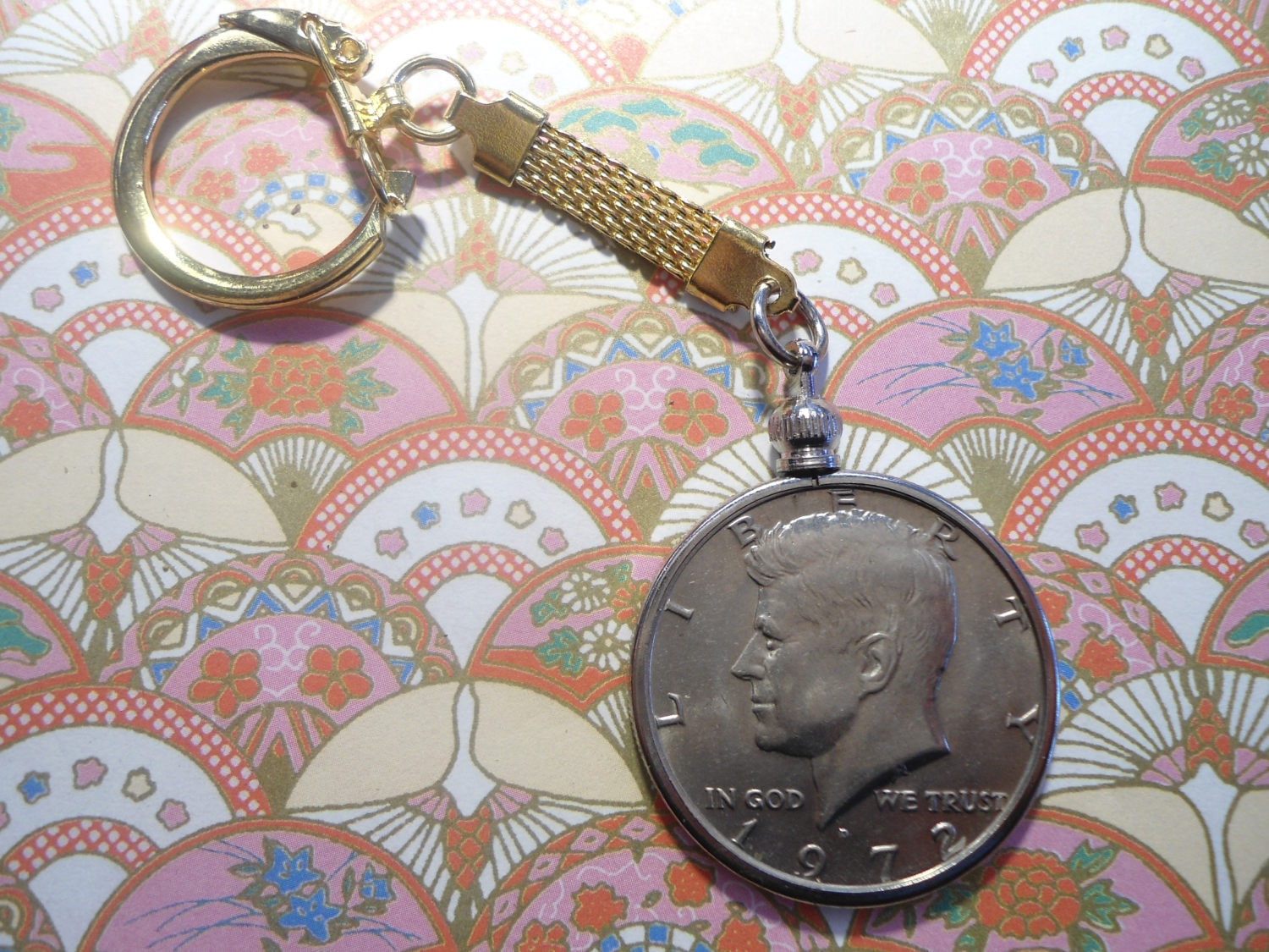 1 Vintage Goldplated Kennedy Half Dollar Coin Key Ring - Etsy Australia