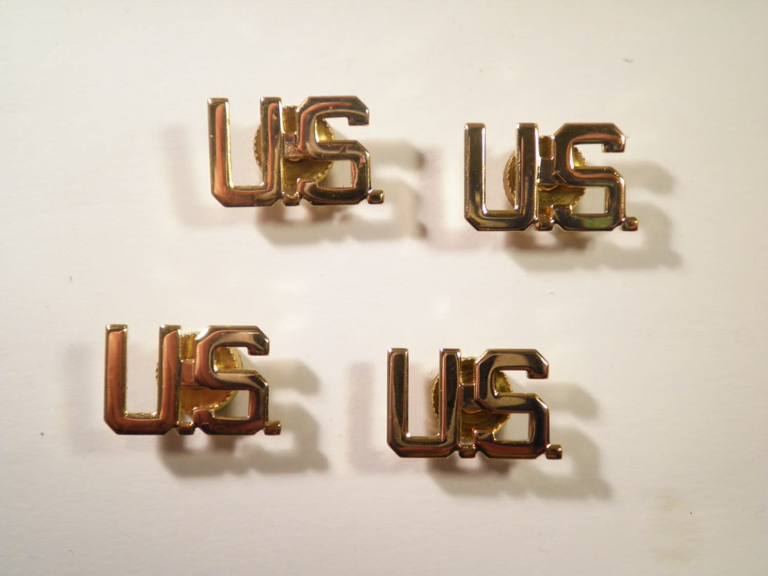 4 Goldplated Military U.S. Pins - Etsy España